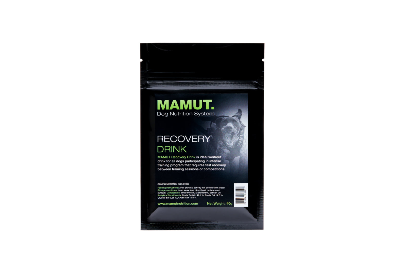 Mamut Recovery drink - 40 g Suplemento de recuperación para perros ...